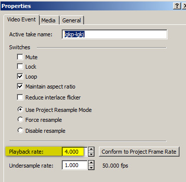 Any easy way to speed up a clip 10x to 100x (i.e. more than 4x)